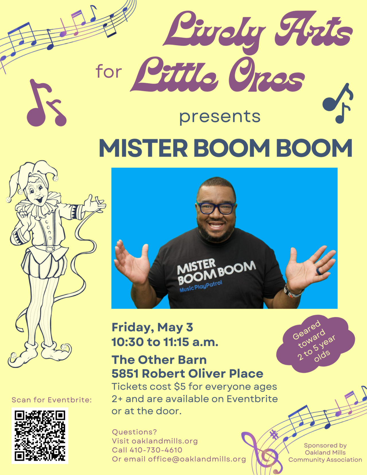 Lively Arts Presents: Mister Boom Boom – Oakland Mills